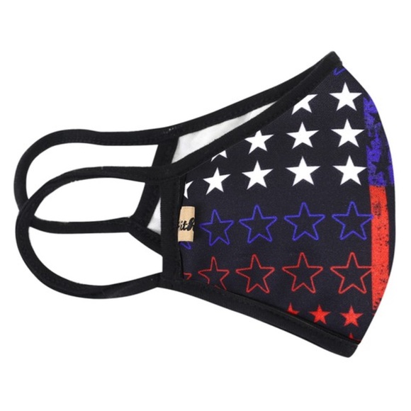 Nu Shuz | Accessories | In Stock Fast Ship Black Flag Fabric Face Mask ...